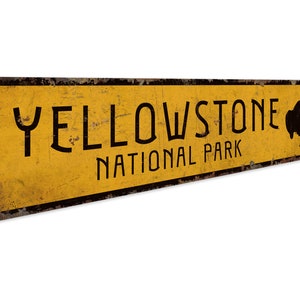 Yellowstone Park - National Park Sign - Custom Park Decor - Vintage ...