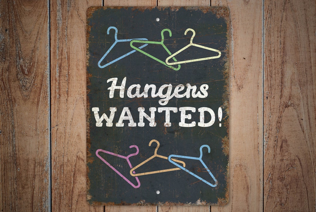 Hangers Wanted - Hangers Wanted Sign - Laundry Sign - Laundry Decor ...