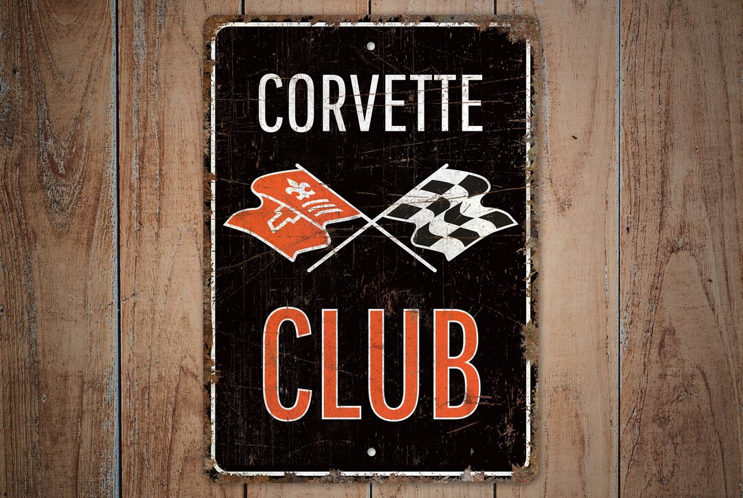 Corvette Club - Corvette Club Sign - Corvette Club Decor - Corvette ...