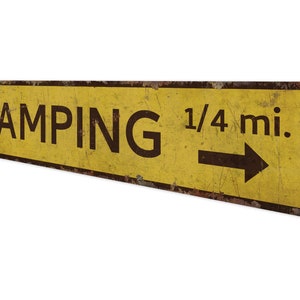 Custom Camping Sign - Camping Arrow Sign - Camping Mileage Sign ...