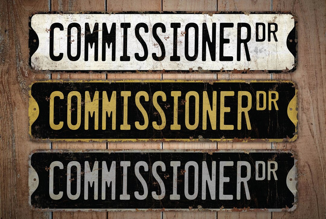 Commissioner Commissioner Sign Commissioner Decor Vintage Style Sign ...