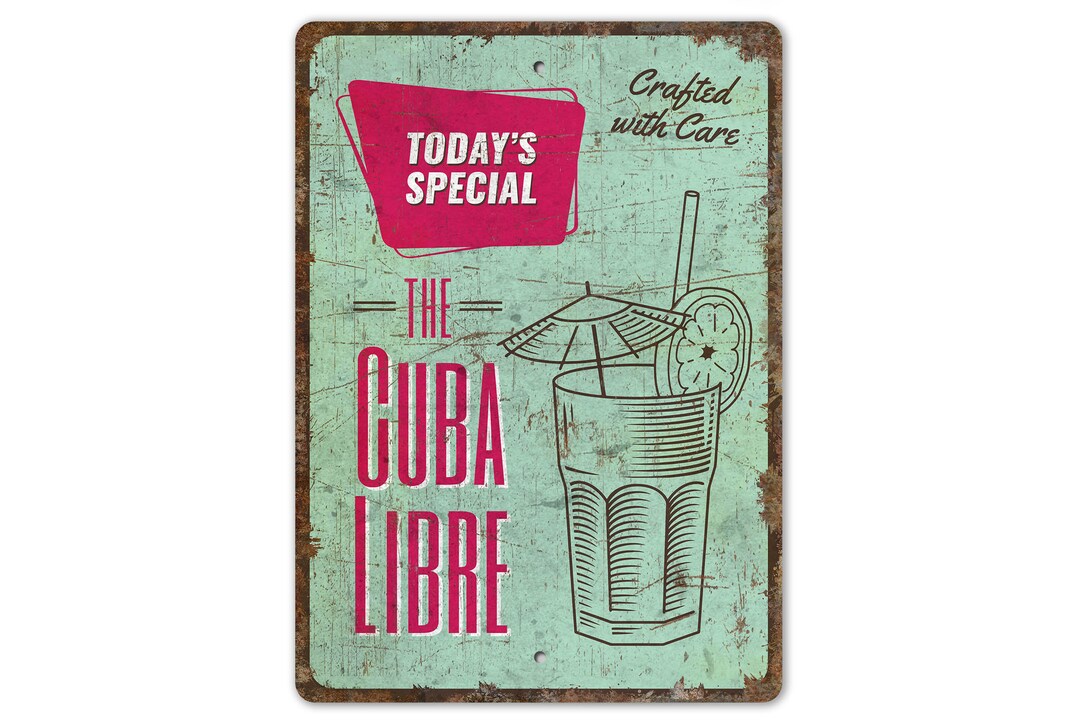 Cuba Libre Sign - Beer Bar Sign - Beer Bar Decor - Pub Decor - Pub Sign ...