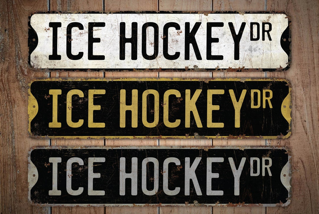 Ice Hockey Sign - Ice Hockey Game Sign - Ice Hockey Decor - Custom Ice ...