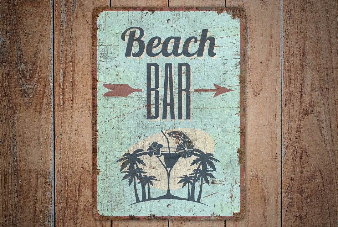 Beach Bar - Beach Bar Sign - Beach Bar Decor - Beer Bar Sign - Beer Bar ...