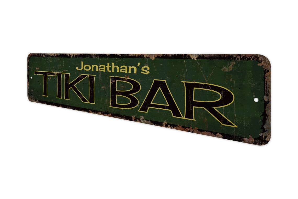 Tiki Bar Sign Vintage Style Sign Custom Tiki Bar Sign | Etsy