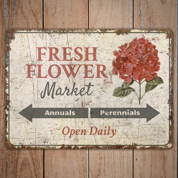 Fresh Flower Market Sign - Etsy