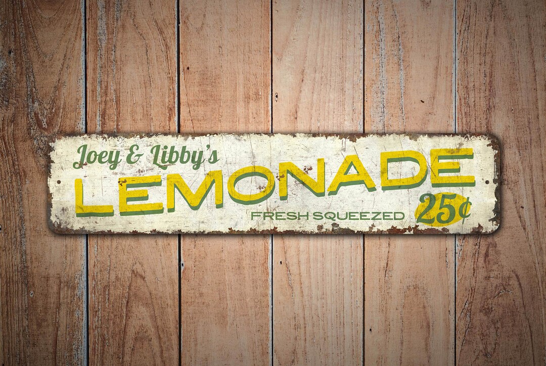 Fresh Lemonade - Fresh Lemonade Sign - Lemonade Shop Decor - Vintage ...