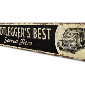 Bootlegger's Best Served Here - Prohibition Decor - Beer Bar Sign ...