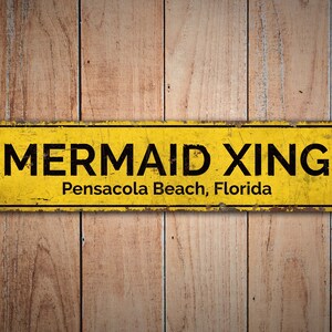 Mermaid Crossing - Mermaid Crossing Sign - Mermaid Crossing Decor ...
