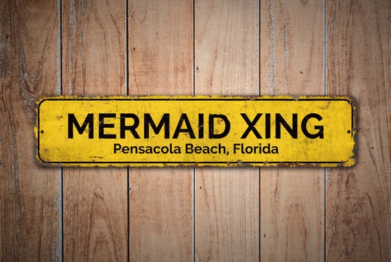 Mermaid Crossing Mermaid Crossing Sign Mermaid Crossing - Etsy