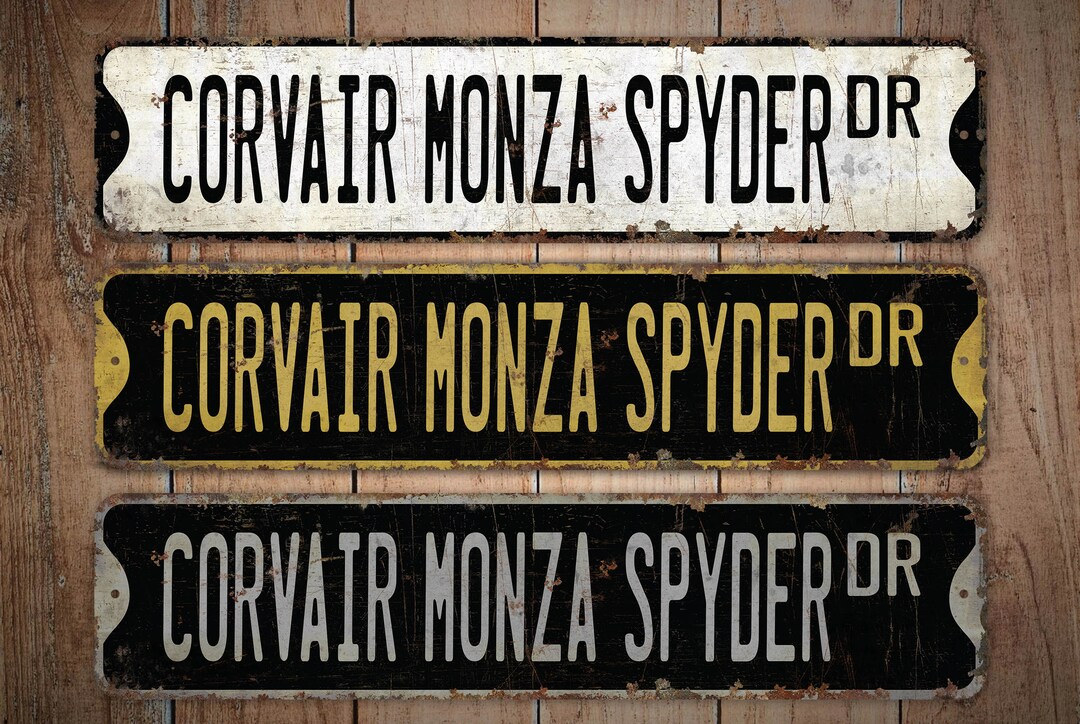 Corvair Monza Spyder - Corvair Monza Sign - Classic Car Sign - Corvair ...