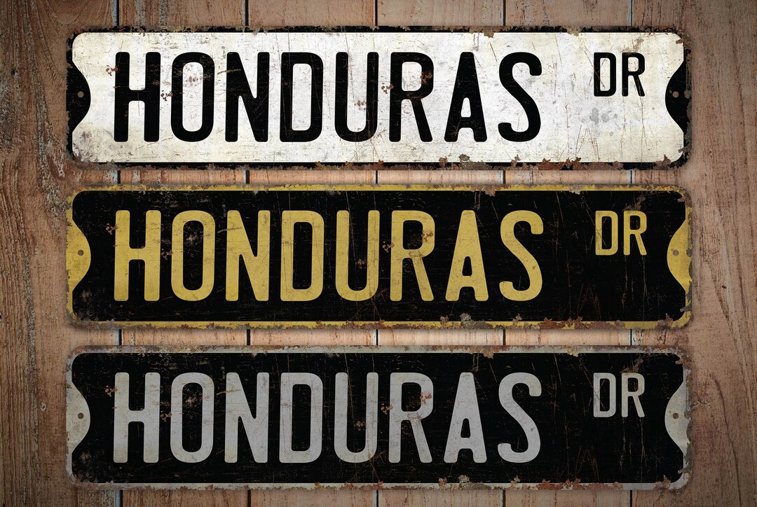 Honduras - Honduras Sign - Honduras Decor - Vintage Style Sign - Custom ...