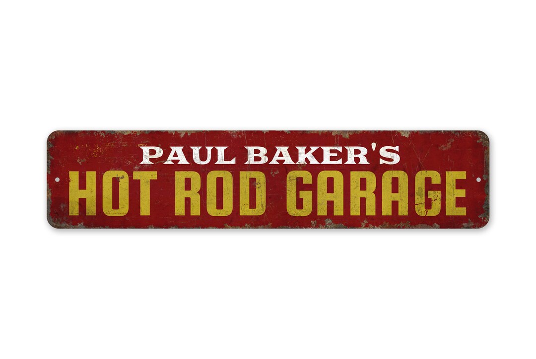 Hot Rod Garage - Hot Rod Garage Sign - Custom Garage Decor - Hot Rod ...