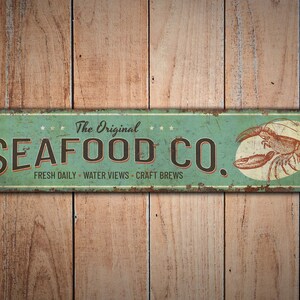 The Original Seafood Co - Seafood Co Sign - Seafood Co Decor - Seafood ...
