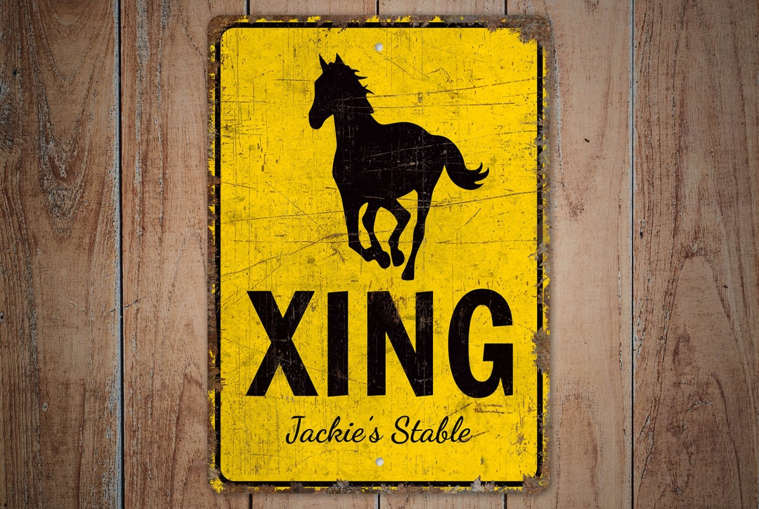 Horse Crossing Sign - Horse Lover Sign - Horse Riders Sign - Horse ...