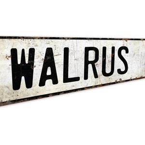 Walrus - Walrus Sign - Walrus Decor - Walrus Lover Gift - Walrus Street ...
