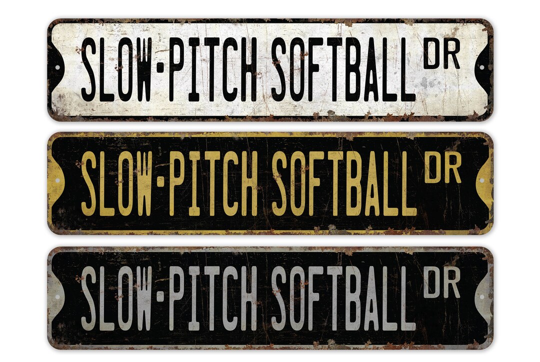 Slow Pitch Softball - Softball Sign - Softball Game Sign - Softball ...