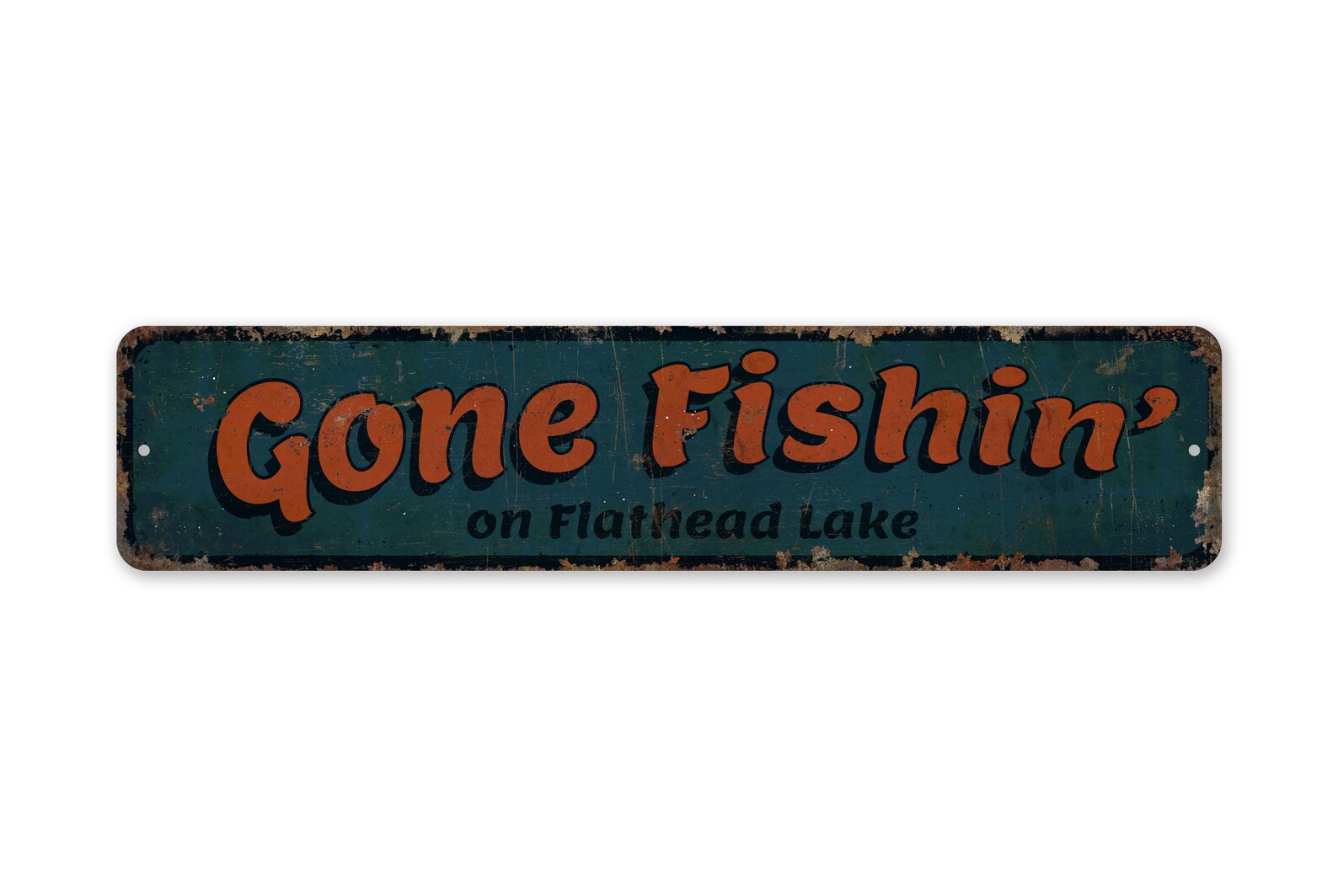 Gone Fishing on Lake - Vintage Style Mark - Gone for Fishing Sign ...