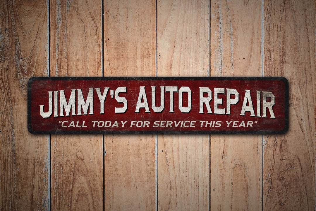 Custom Repair Shop - Repair Shop Decor - Vintage Style Sign - Auto ...