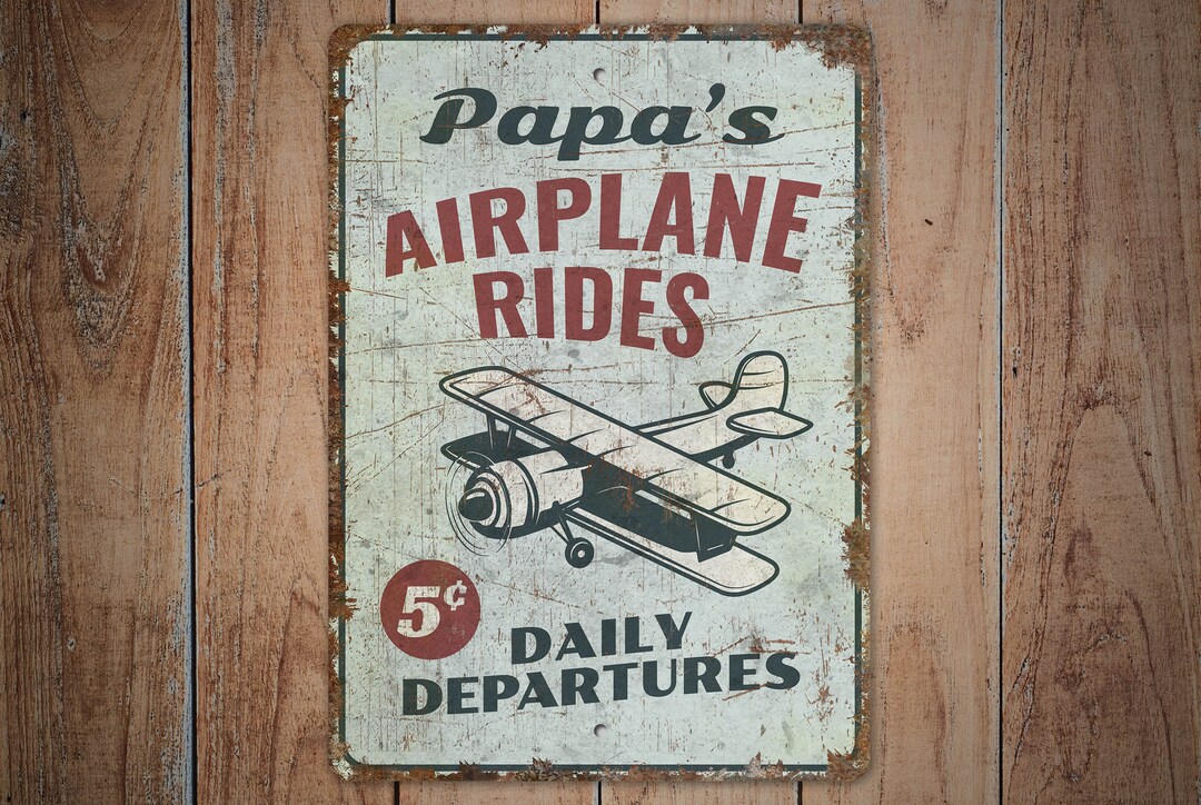 Airplane Rides Sign Airplane Rides Decor Airplane Rides Pilot Sign ...