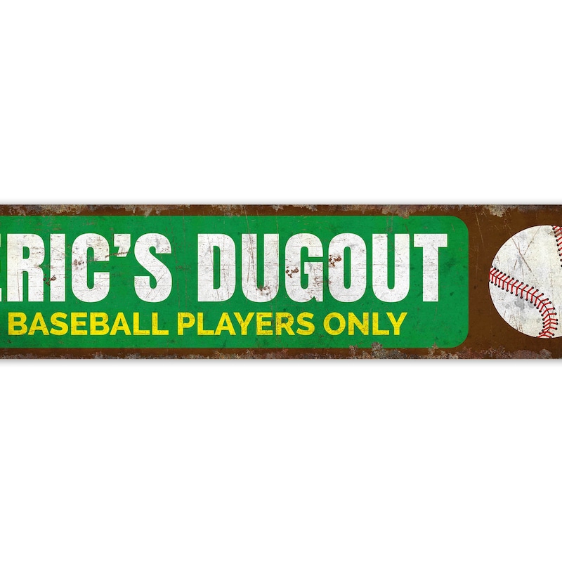 Baseball Dugout Sign - Etsy