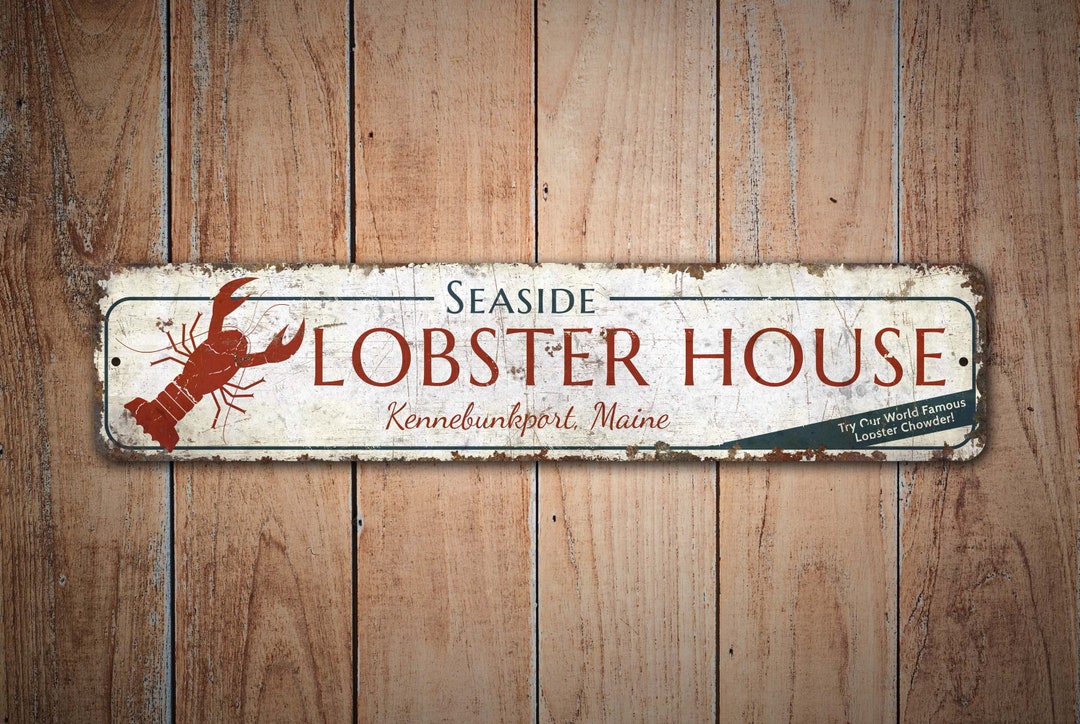 Lobster House Sign - Lobster House Decor - Custom Lobster House ...