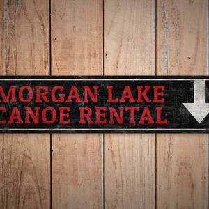 Canoe Rental Sign - Custom Canoe Rental Decor - Lake Canoe Rental Sign ...