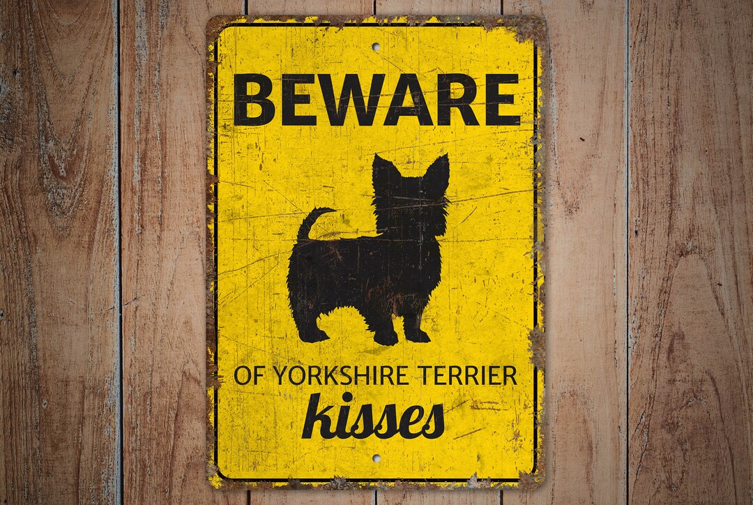 Beware of Dog Sign - Dog Guard Sign - Beware of Kisses Sign - Dog Lover ...
