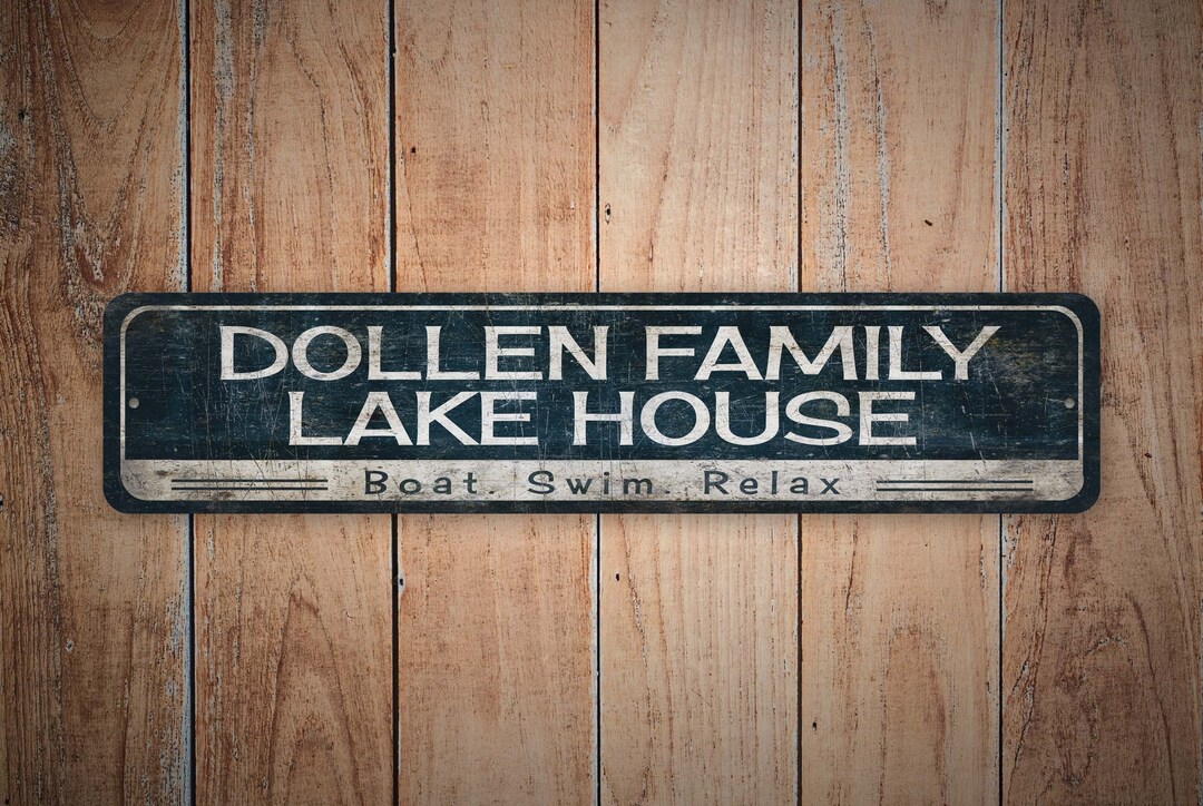 Custom Boat House Sign - Family Boat Business - Lake Boat Ride - Boat ...