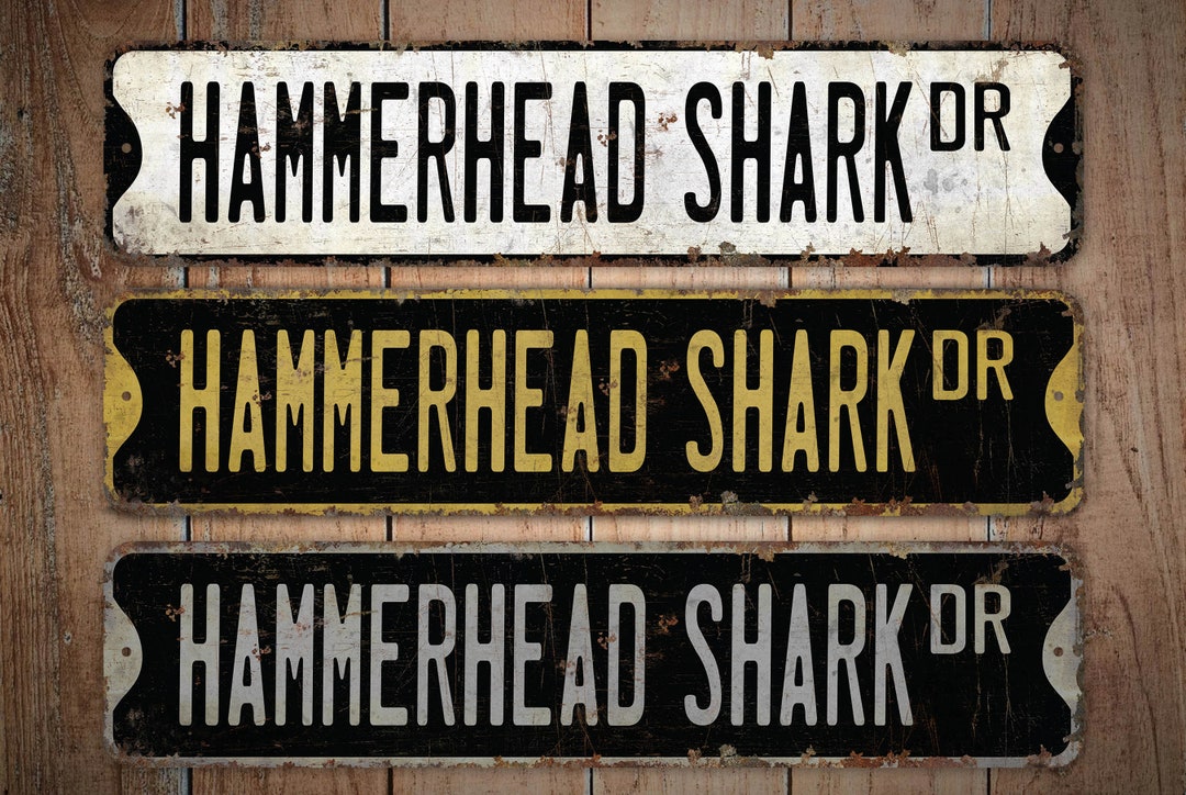 Hammerhead Shark - Hammerhead Shark Sign - Shark Decor - Vintage Style ...