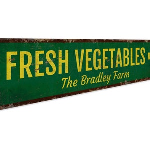 Fresh Vegetable Sign - Farm Vegetables - Farm Arrow Sign - Fresh ...