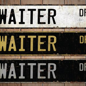Waiter - Waiter Sign - Waiter Decor - Vintage Style Sign - Professional ...