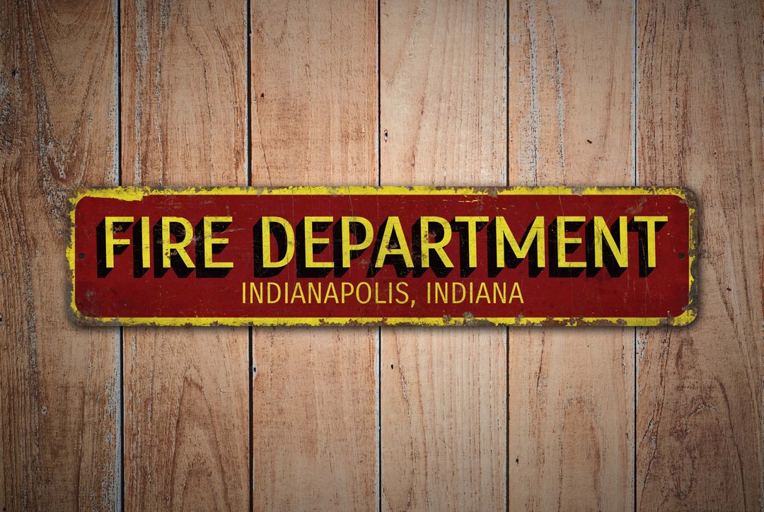 Fire Department Sign - Vintage Style Sign - Fire Department - Fire ...