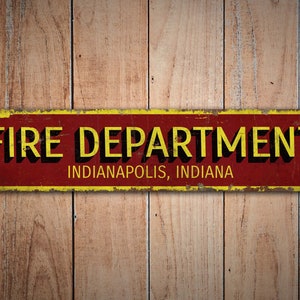 Fire Department Sign - Vintage Style Sign - Fire Department - Fire ...