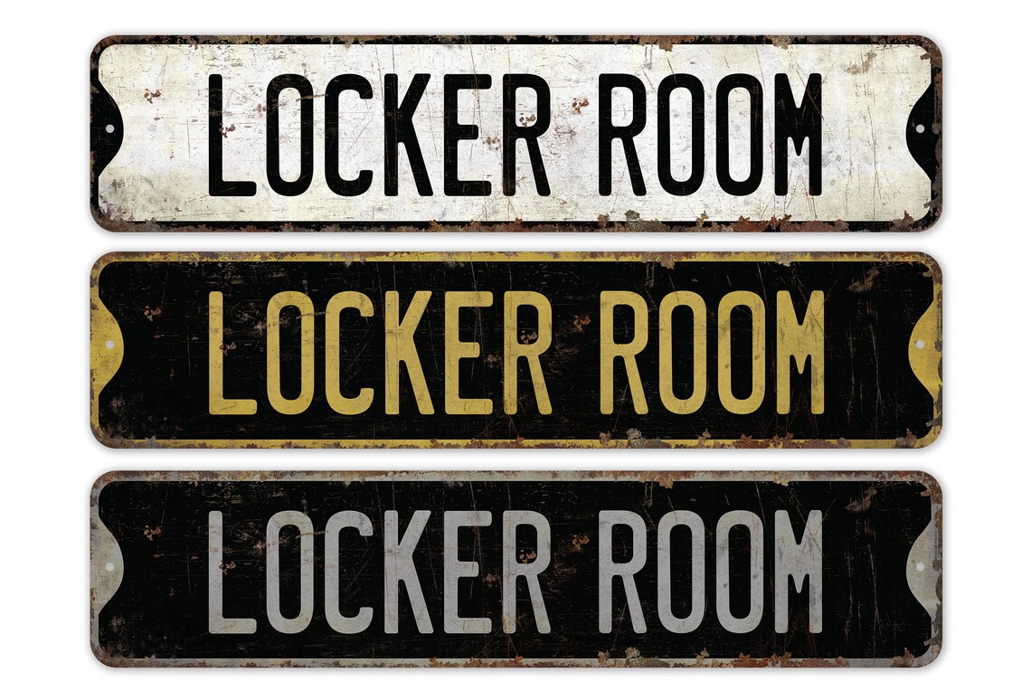 Locker Room Locker Room Sign Locker Room Decor Vintage - Etsy