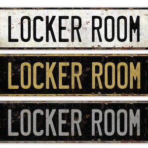 Locker Room - Locker Room Sign - Locker Room Decor - Vintage Style Sign ...