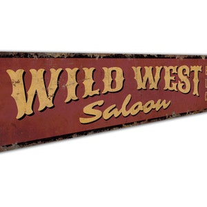 Wild West Saloon Sign - Wild West Saloon - Wild Saloon - Ranch Decor ...