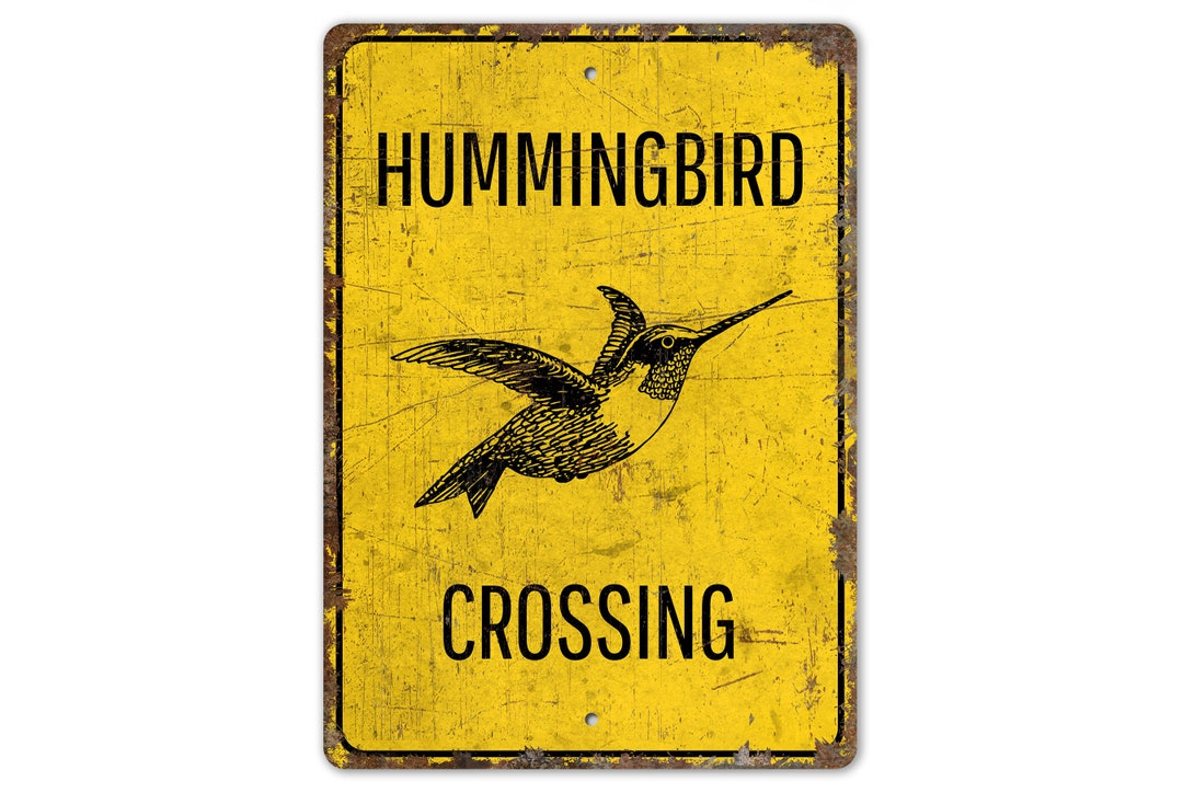Hummingbird Crossing - Bird Crossing Sign - Bird Crossing Decor - Bird ...