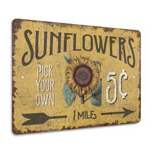 Pick Your Own Sunflowers - Pick Sunflowers Sign - Pick Sunflowers ...