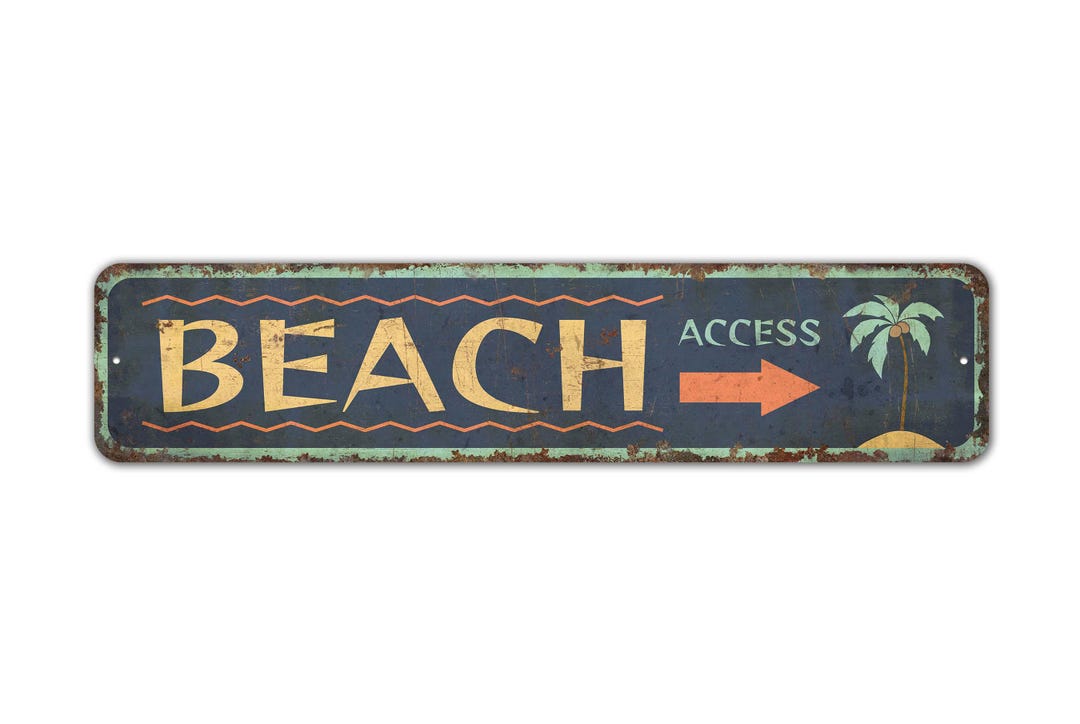 Beach Access Sign - Beach Decor - Beach Sign - Beach House Sign - Beach ...