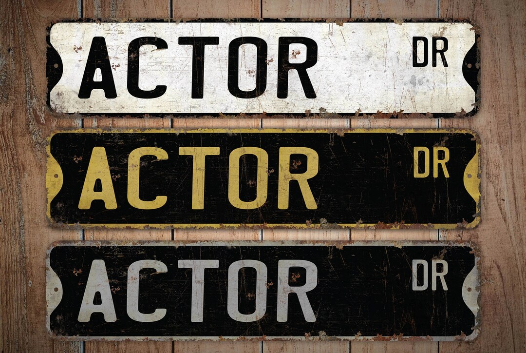 Actor - Actor Sign - Actor Decor - Vintage Style Sign - Custom Street ...