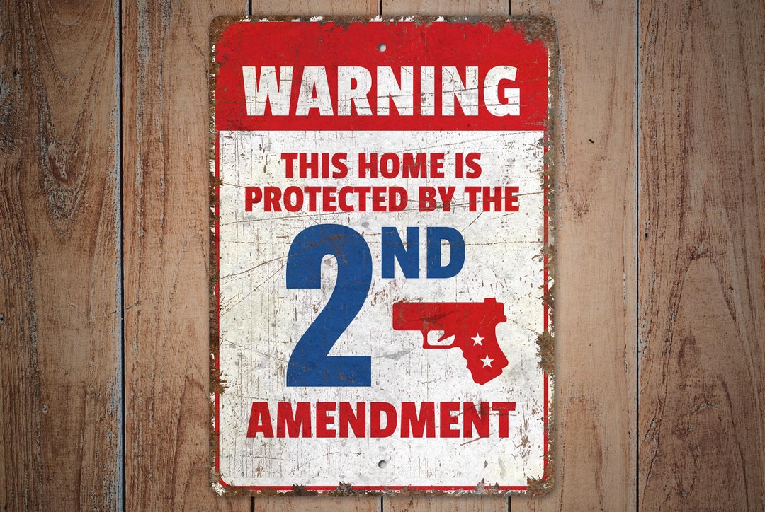 Home is Protected Sign Protected by Gun Warning Sign Home Security ...