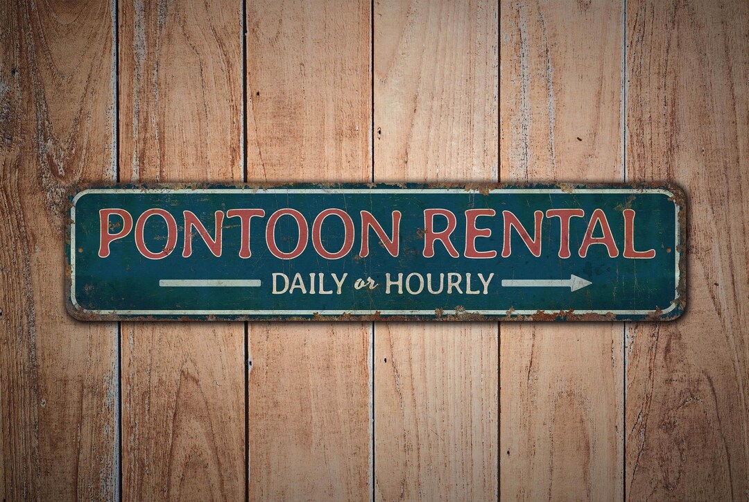 Pontoon Rental Sign - Lake Lover - Pontooning Sign - Pontoon Rental ...