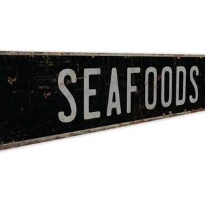 Seafood Sign Seafood Restaurant Seafood Decor Custom Seafood Sign ...