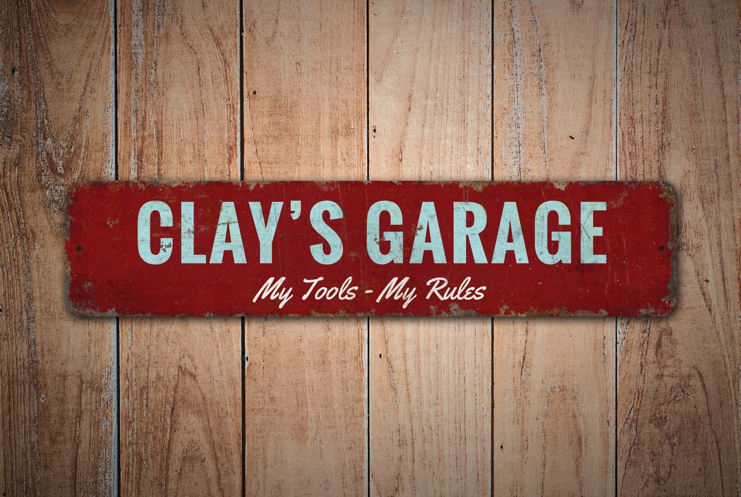My Tools My Rules - Custom Garage Sign - Custom Garage Decor - Vintage ...