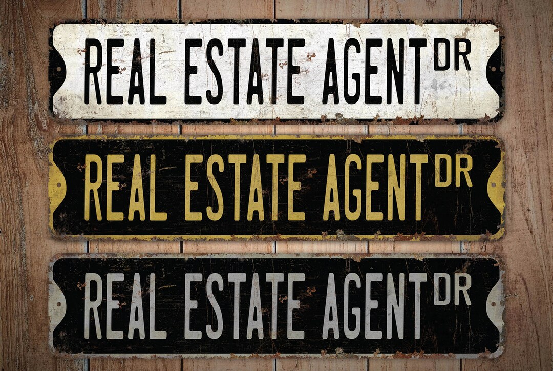 Real Estate Agent - Real Estate Agent Sign - Real Estate Agent Decor ...
