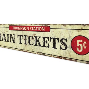 Train Tickets Sign - Custom Train Tickets - Train Tickets Decor - Train ...