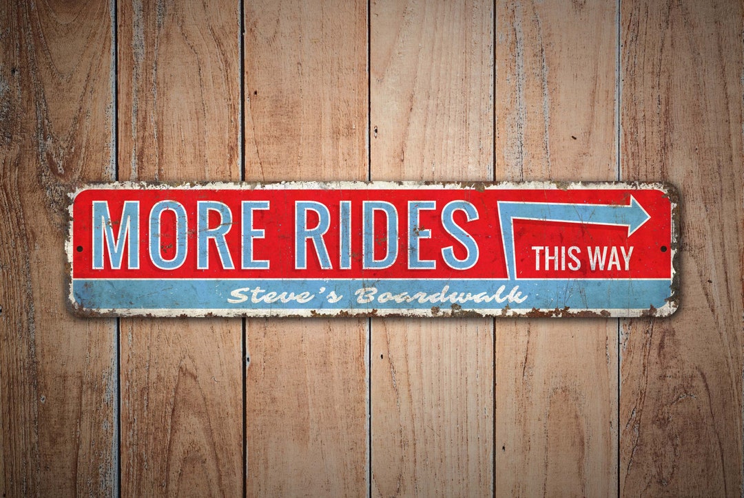 More Rides Sign - Carnival Rides Sign - Rides Arrow Sign - More Rides ...