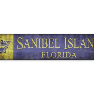 Sanibel Island Sign - Custom Island Sign - Vintage Style Sign - Sanibel ...