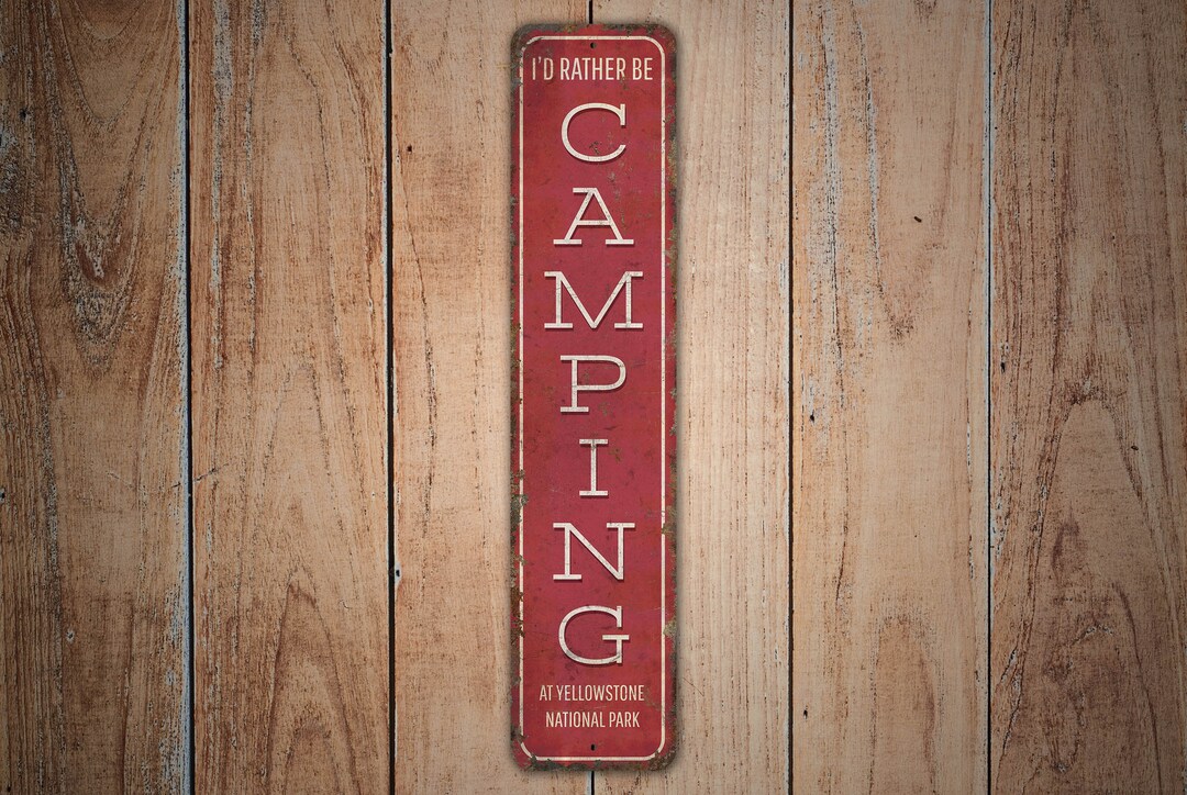 Camping Sign - National Park Sign - National Park Decor - Vertical ...
